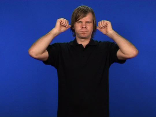 oljud - Svenskt teckenspråkslexikon - Stockholms universitet