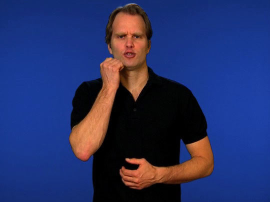 stygg - Svenskt teckenspråkslexikon - Stockholms universitet